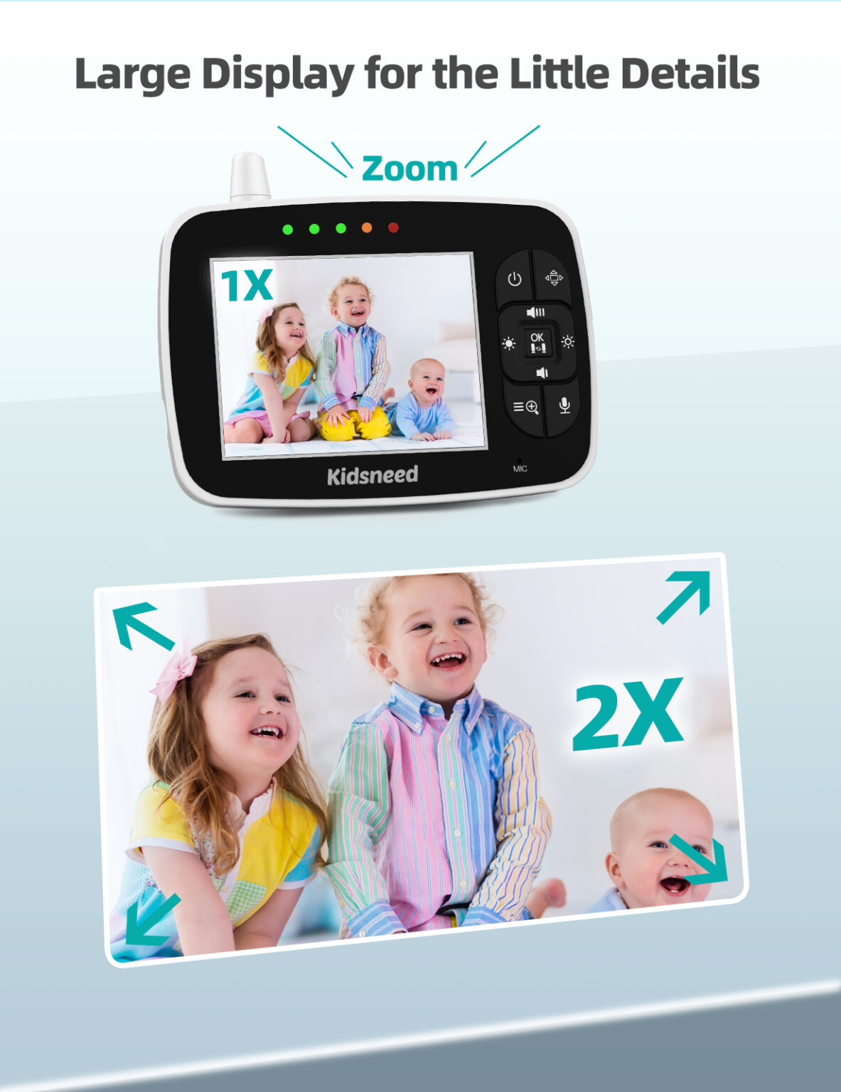 Baby Monitor with Camera and Audio – 3.5 Inch Video Baby Monitor with ...